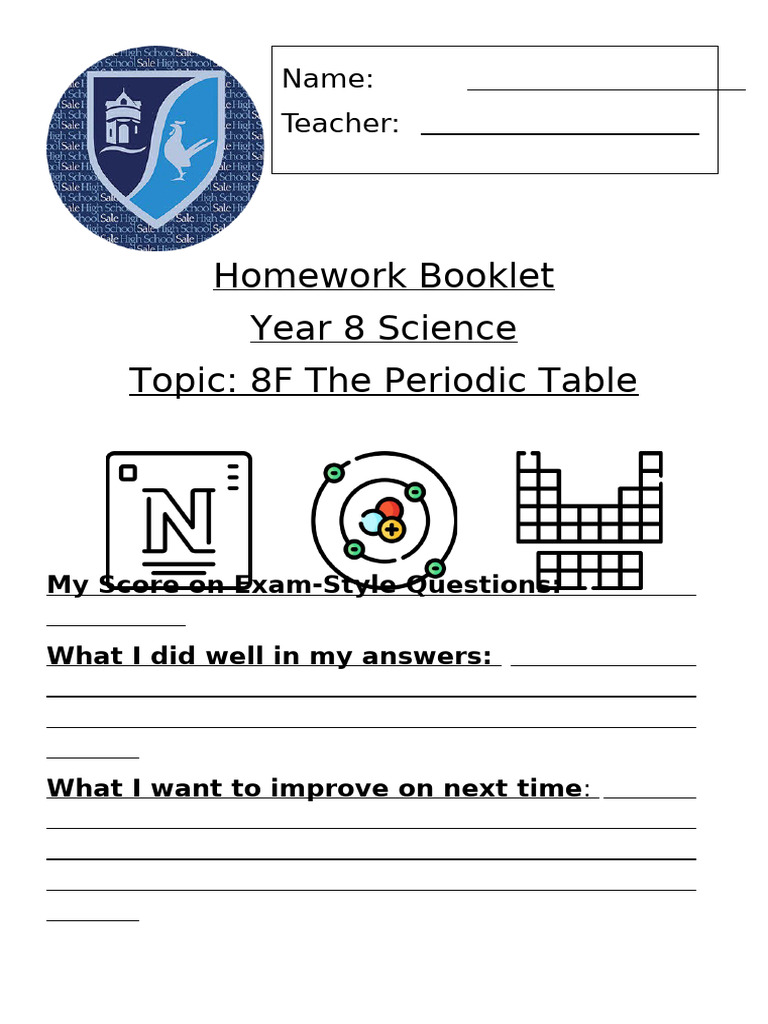 8F_Homework_Booklet | PDF | Oxide | Magnesium
