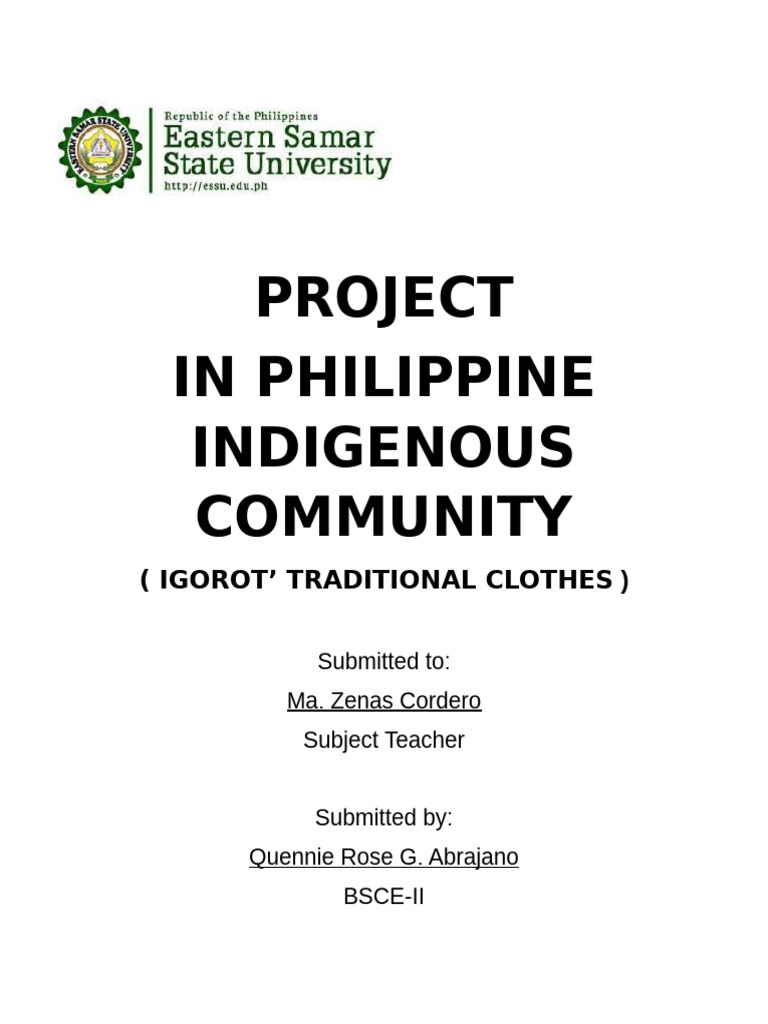 Igorots Traditional Costume | PDF | Clothing | Fashion