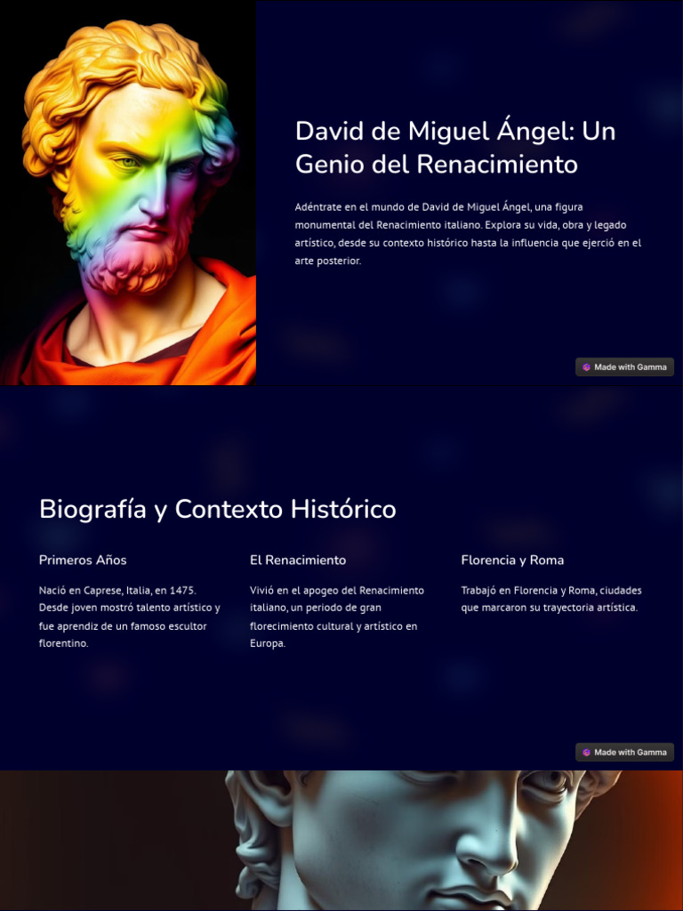 David de Miguel Angel Un Genio Del Renacimiento | PDF | Renacimiento | Miguel Ángel