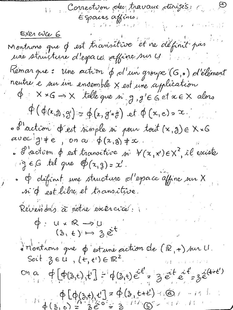 Correction Espace Affine | PDF