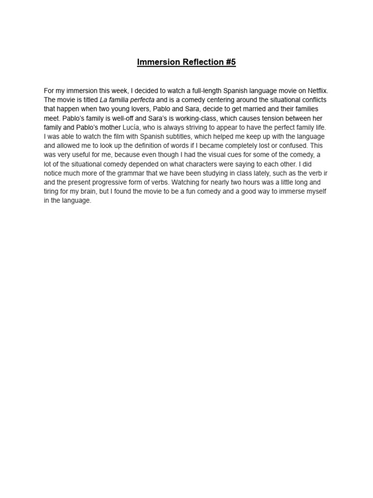 Immersion Reflection 5 | PDF