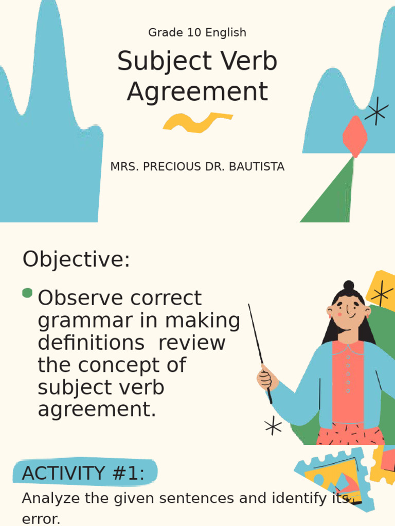 Grade 10 Subject-Verb Agreement Guide | PDF | Grammatical Number | Plural
