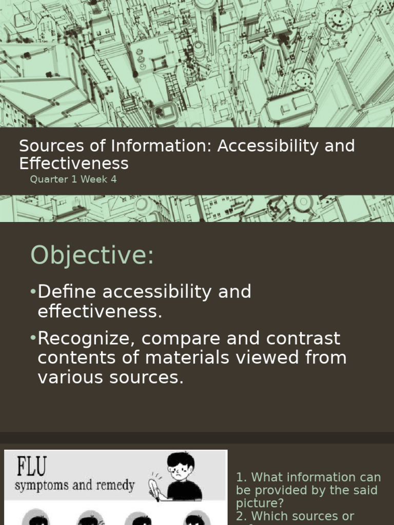 Sources of Information Part 2 Grade 10 | PDF | Accessibility | Information