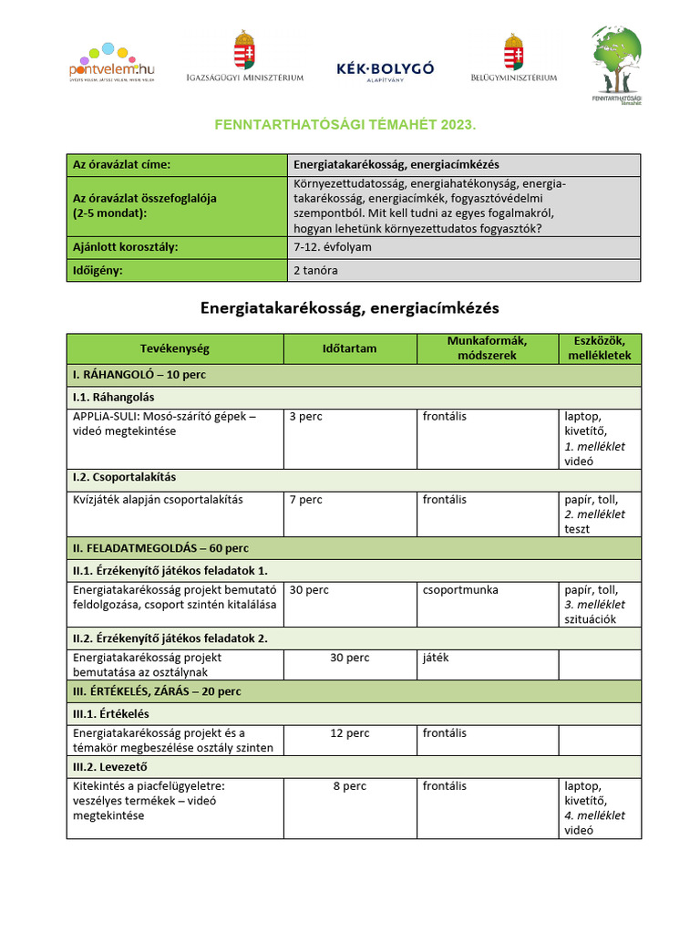 FTH 2023 Energiacimk 7-12 ?rav?zlat | PDF