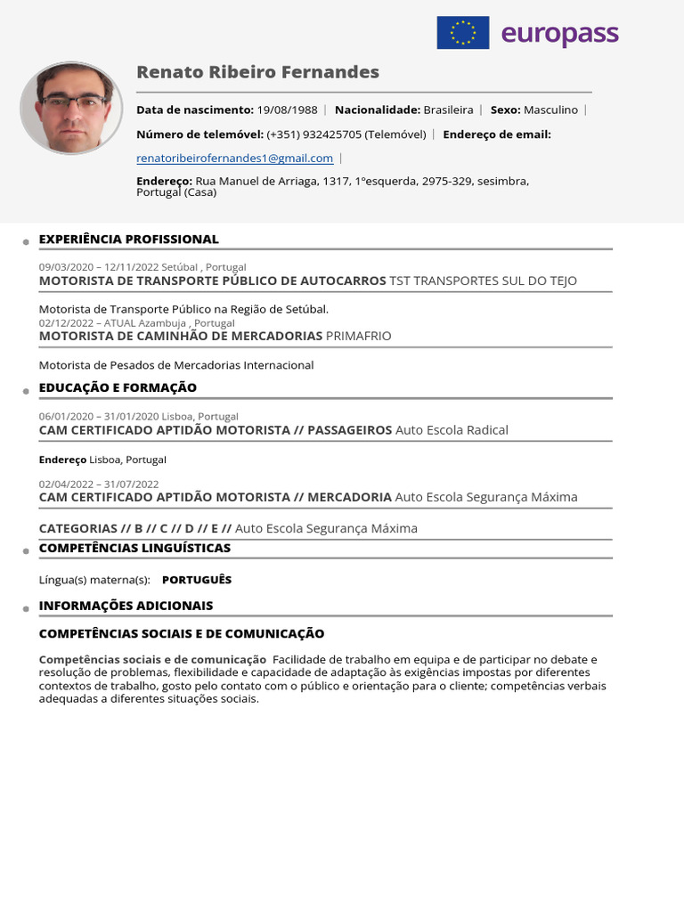 CV - Renato Ribeiro Fernandes (1) | PDF