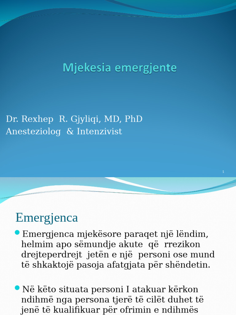 1.emergjenca Mjekesore | PDF