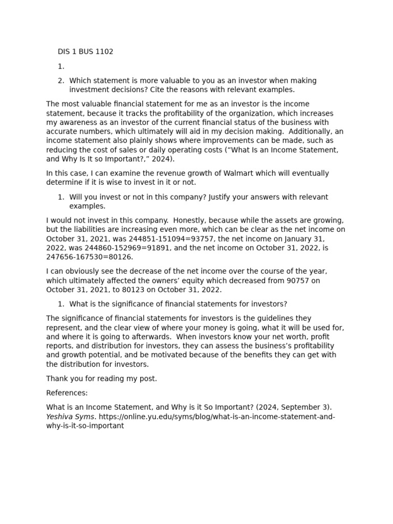 Dis 1 Bus 1102 | PDF