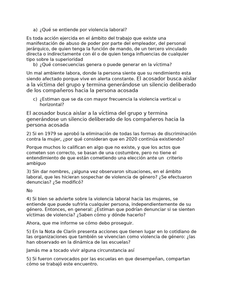 Qué Se Entiende Por Violencia Laboral | PDF