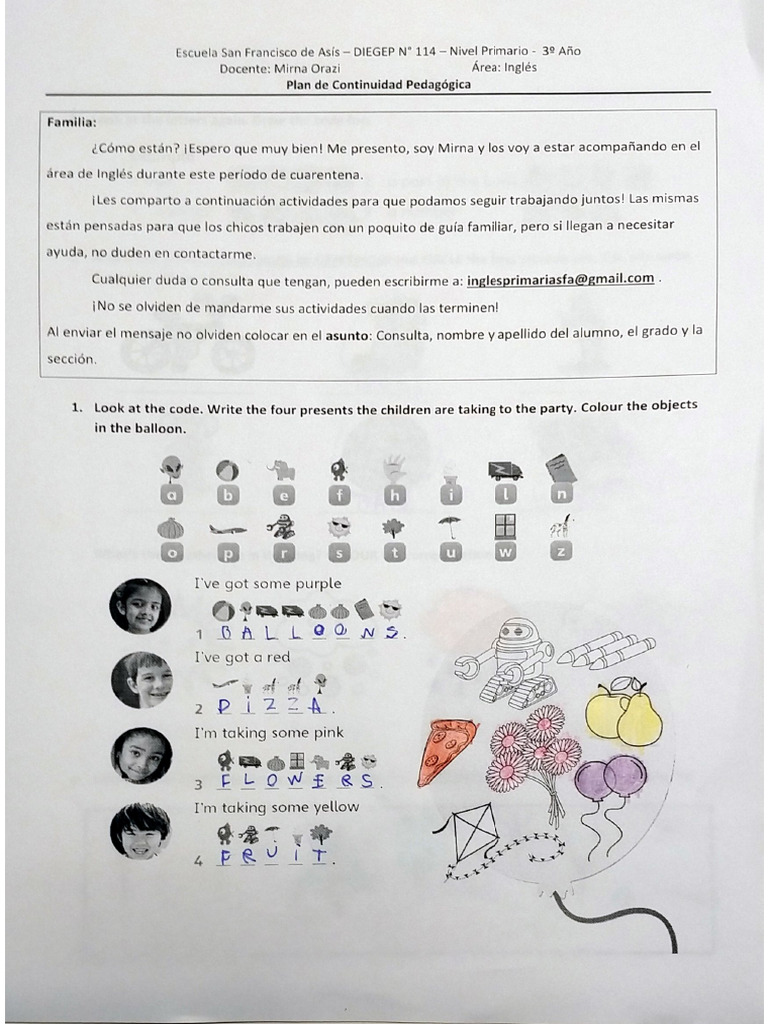 Ingles, 3A, Pascal Marfil, Trabajo 2 | PDF