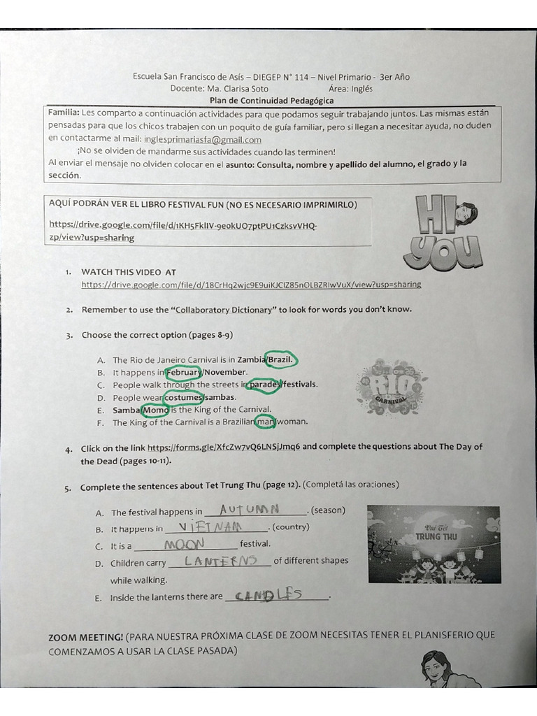 Ingles, 3A, Pascal Marfil,trabajo 7 | PDF