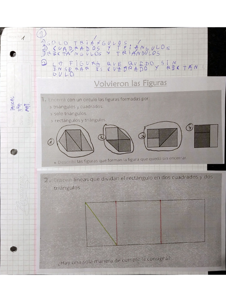 Matemática, 3A, Pascal Marfil, Figuras | PDF