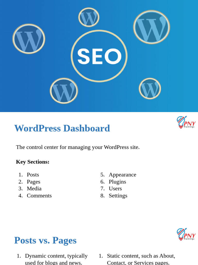 WordPress Dashboard Guide | PDF | Word Press | Software