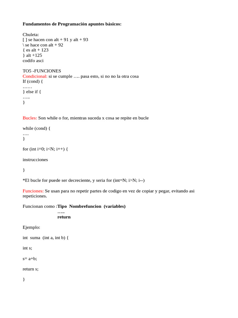 Fundamentos de La Programacion | PDF | Flujo de control | Desarrollo de software