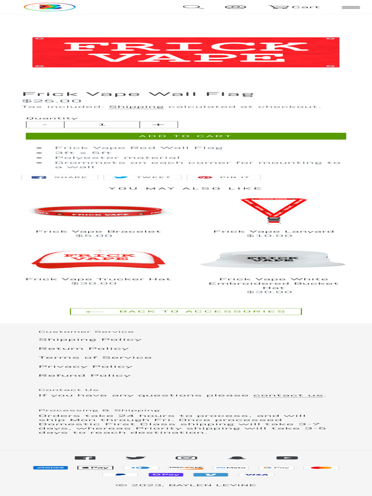 Frick Vape Wall Flag – Baylen Levine | PDF