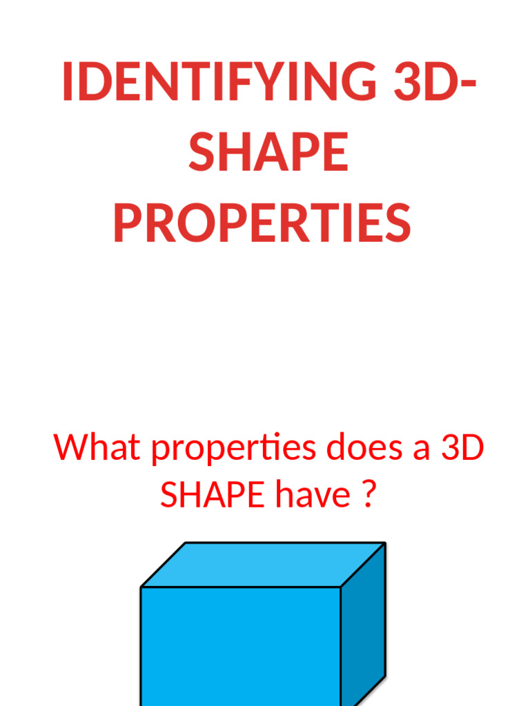 Wednesday 3d Shapes PPT 2 | PDF