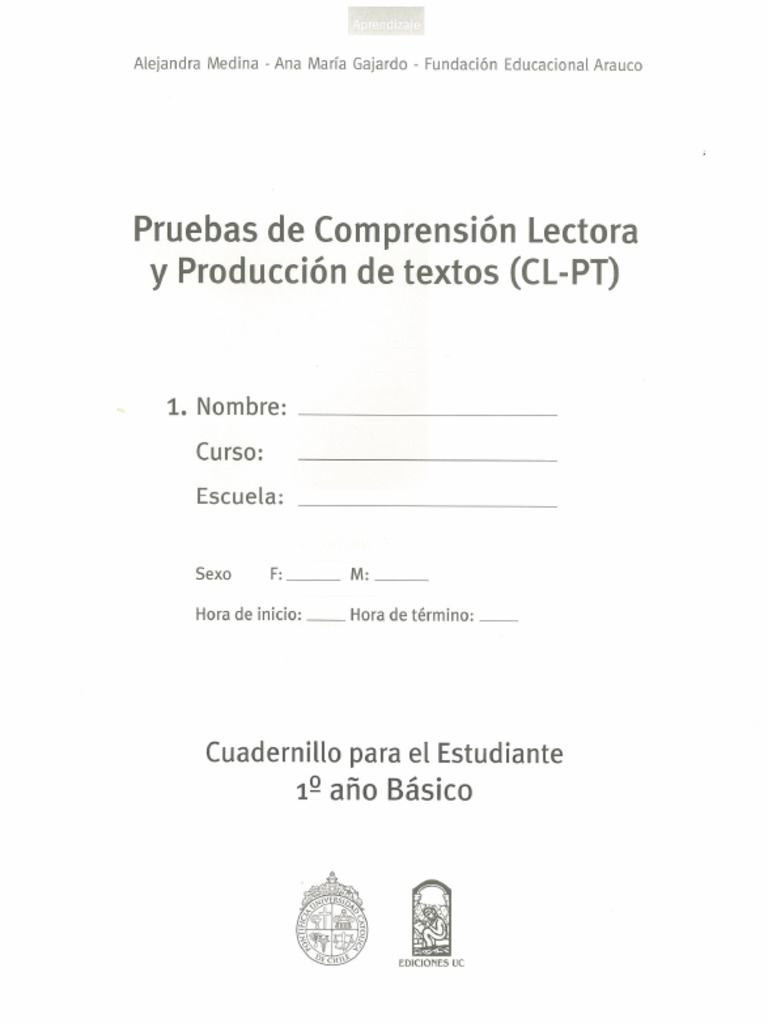 1 Prueba-De-Comprension-Lectora 1° MODELO 1 | PDF