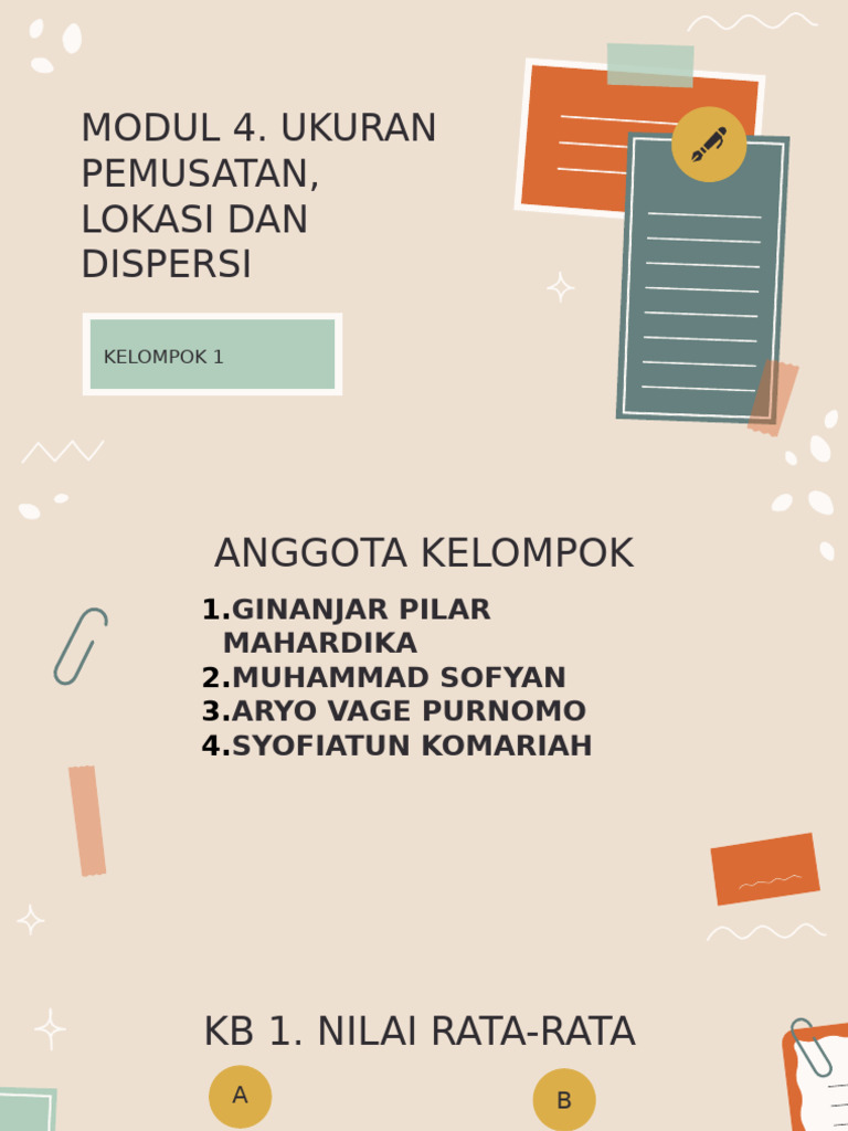 Modul 4 Ukuran, Pemusatan, Lokasi, Dan Dispersi | PDF