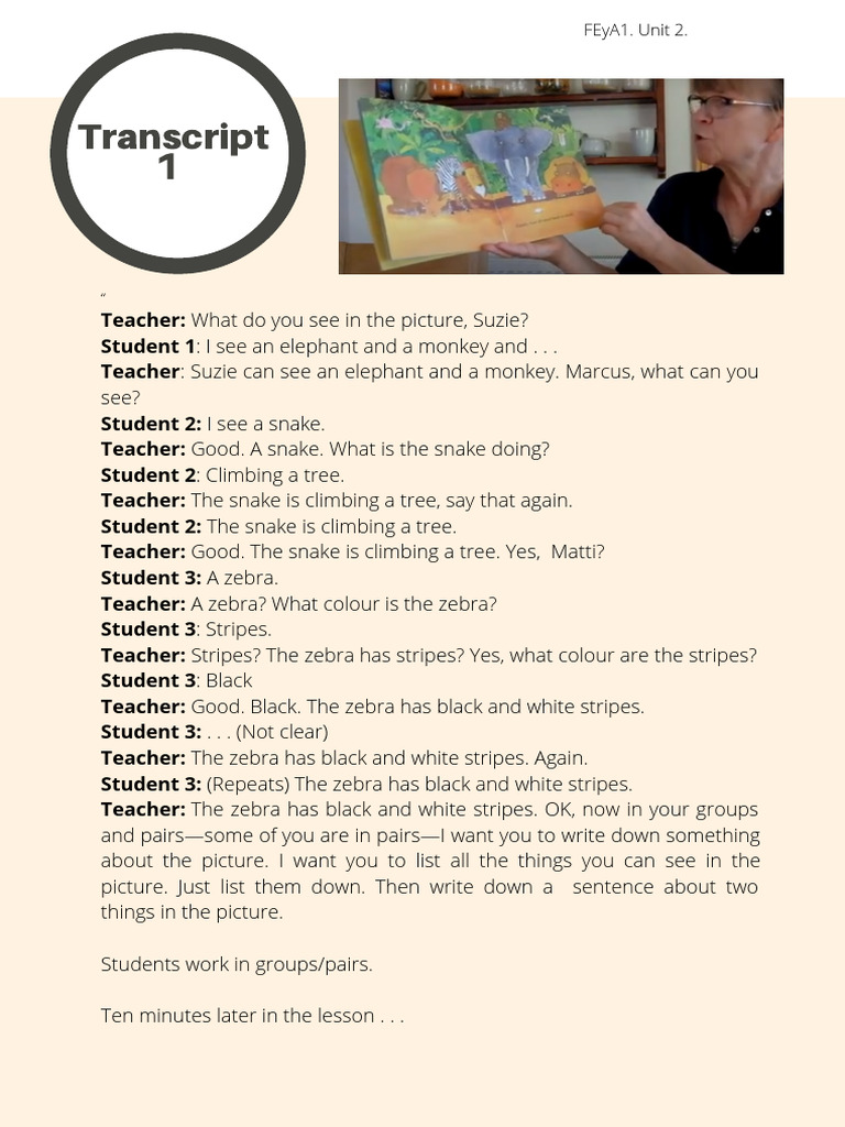 Transcript 1 Unit 2 Feya1 | PDF