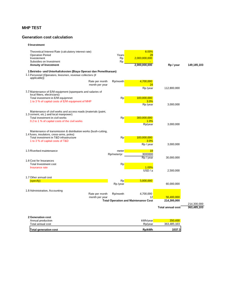 IRR - NPV - Template Edit (Template) | PDF | Internal Rate Of Return | Electrical Engineering