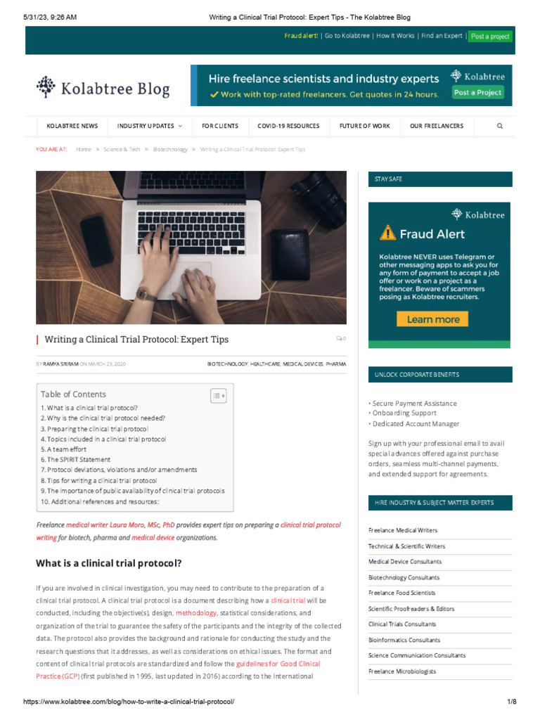 Clinical Trial Protocol Writing Guide | PDF | Clinical Trial ...