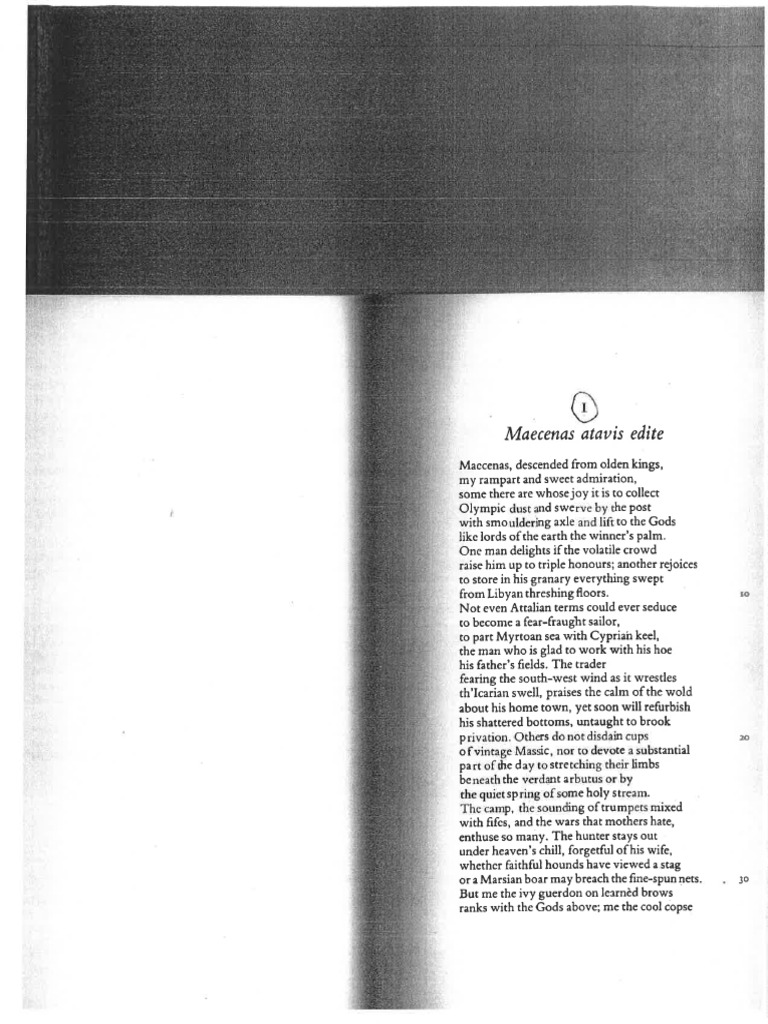 Horace Readings and Notes | PDF