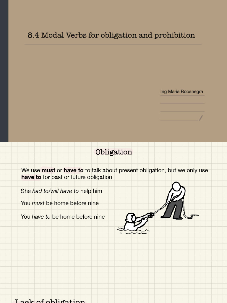 8.4 Modal Verbs for obligation and prohibition | PDF