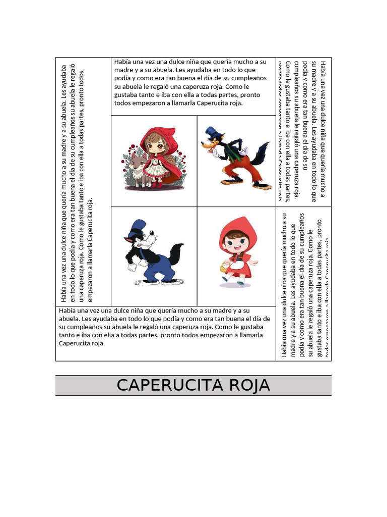 Caperucita | PDF | Caperucita Roja