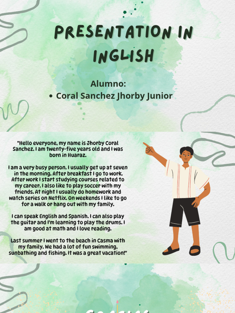 Presentation in Inglish - Coral Sanchez Jhorby Junior | PDF