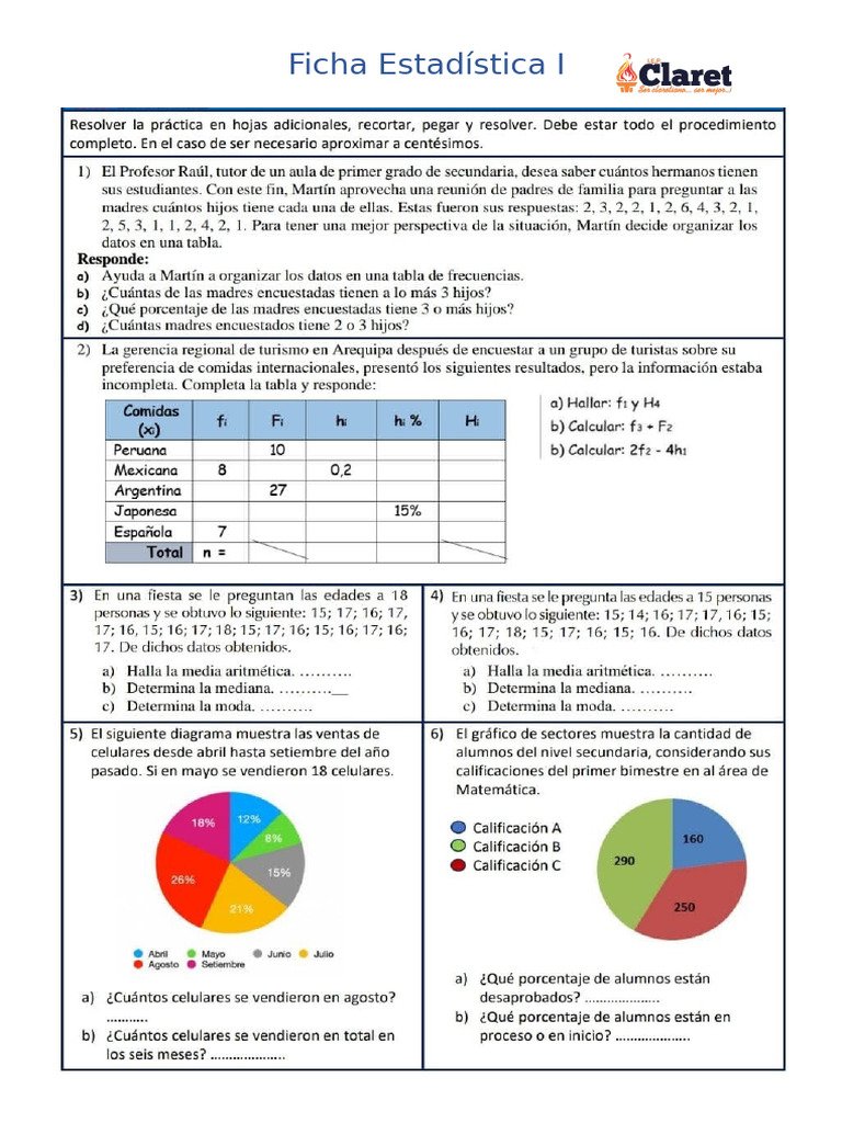 Fichas_Estadistica | PDF