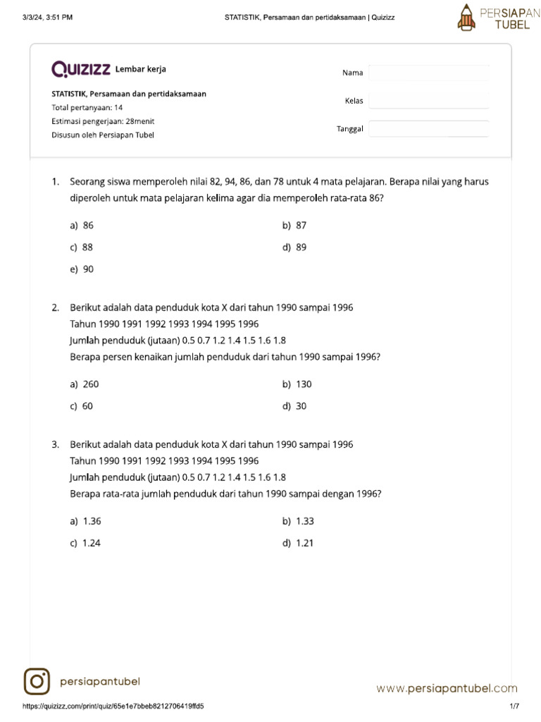 12. BAB (11-12) Quizziz Dicky | PDF