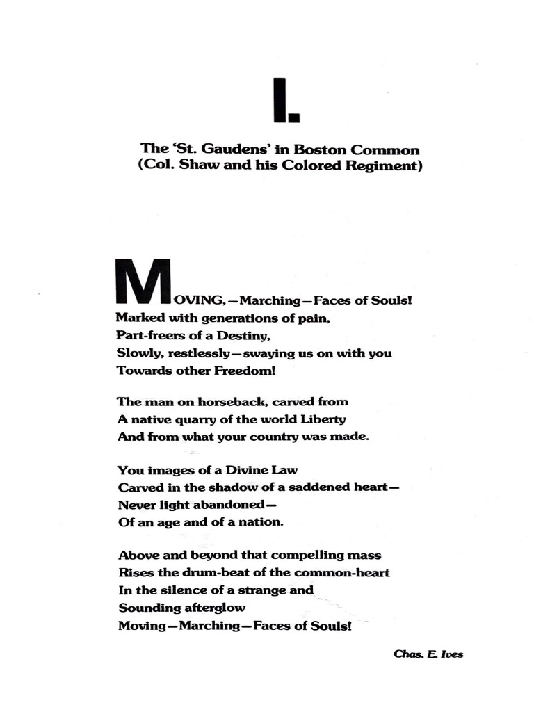 Ives Poem in St. Gaudens Score | PDF