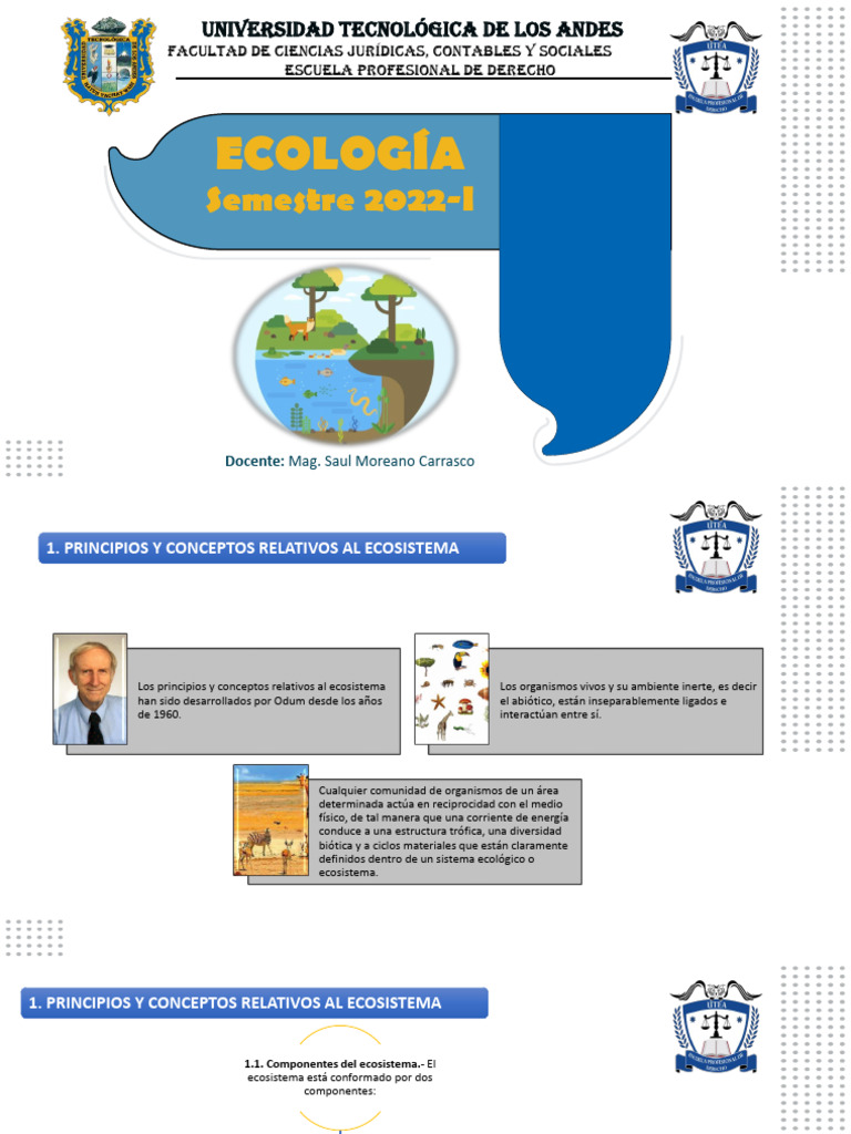 Ecosistemas y sus Componentes | PDF | Ecosistema | Habitat