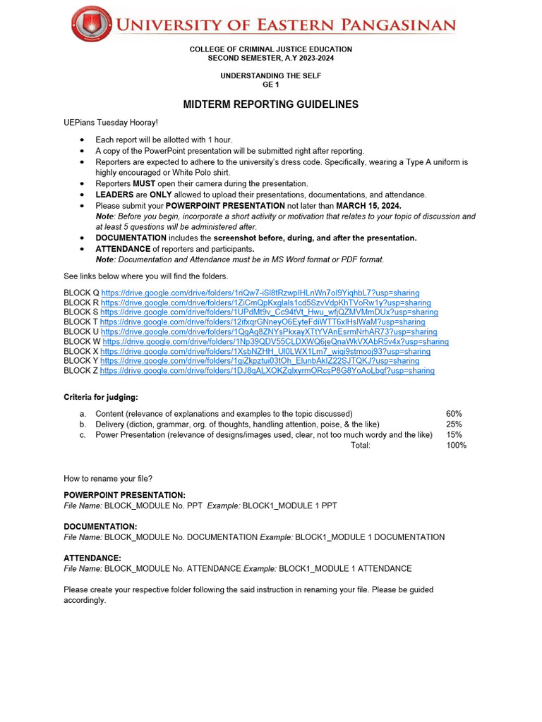 MIDTERM-REPORTING-GUIDELINES-1 | PDF | Microsoft Power Point