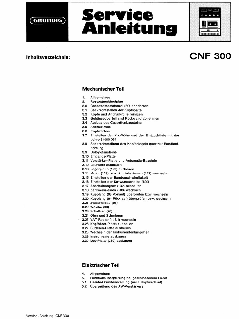 Grundig CNF 300 Sm | PDF