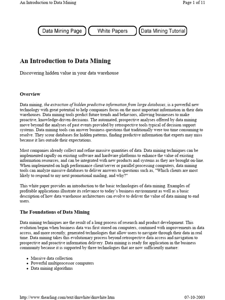 data_mining_2 | PDF | Data Warehouse | Data Mining