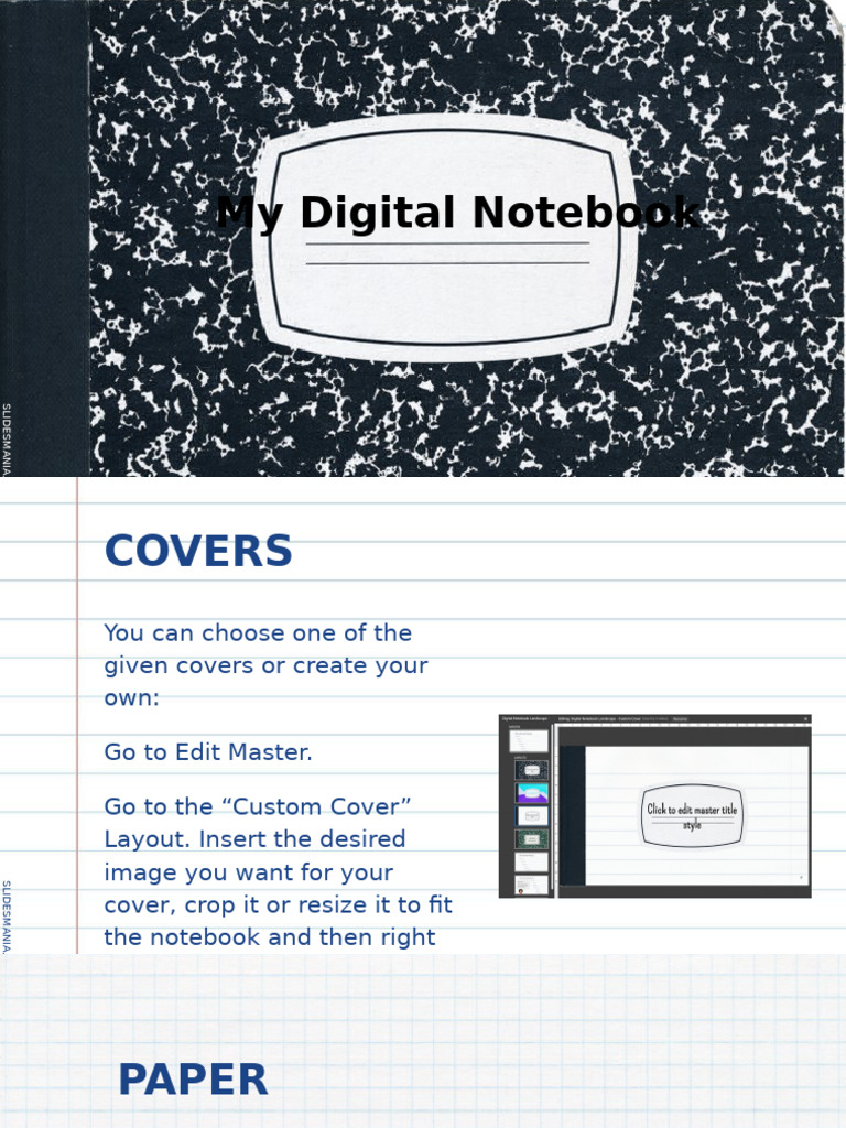 Digital Notebook Landscape · SlidesMania | PDF | Page Layout