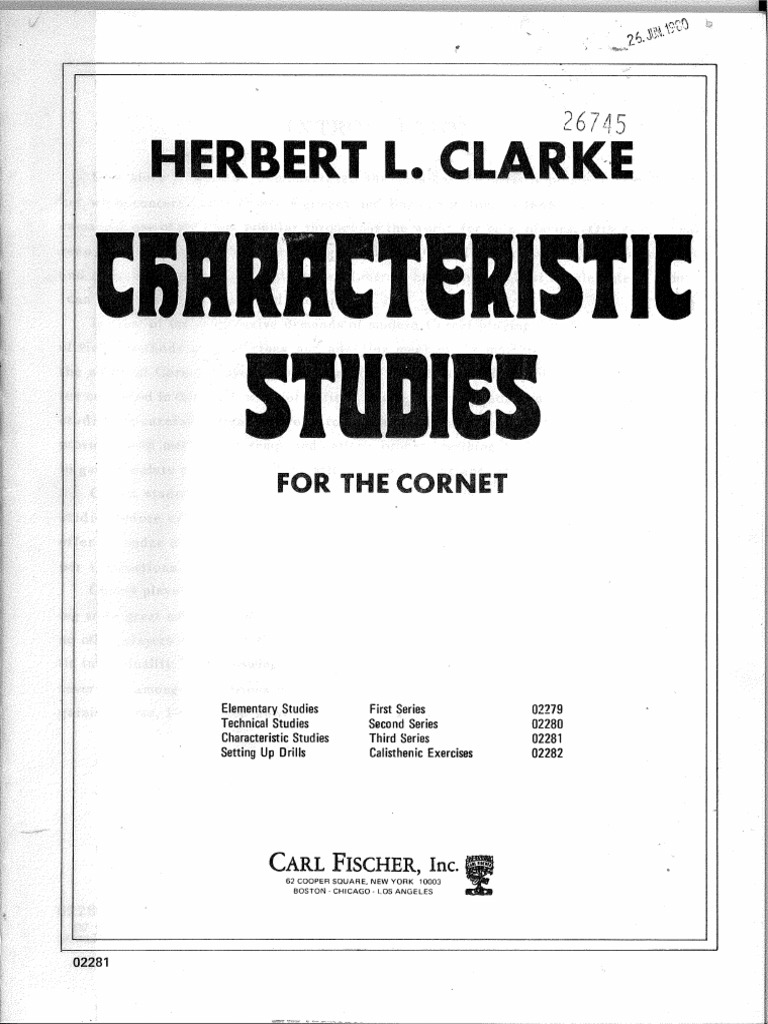 Clarke Characteristic Studies | PDF