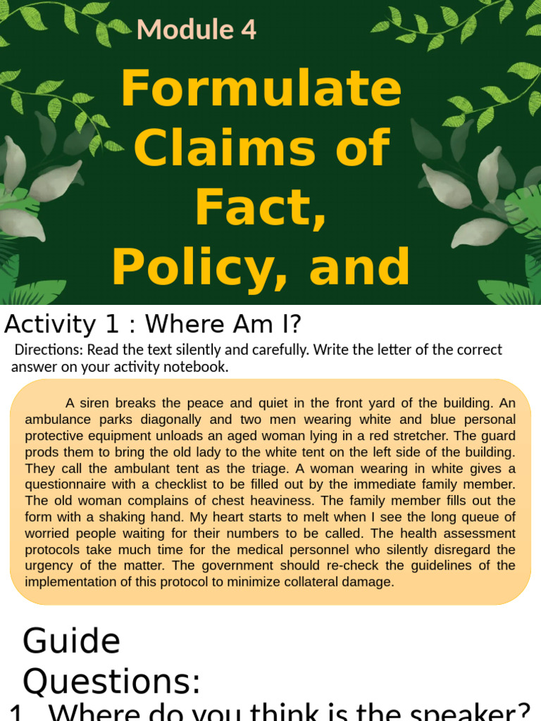 fact,policyvalue | PDF | Essays