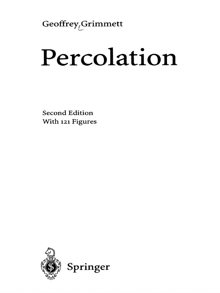 Geoffrey Grimmett Auth Percolation | PDF