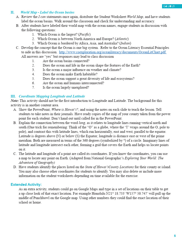 G4U8L4 CL Ocean Floor Geology | PDF | Seabed | Plate Tectonics