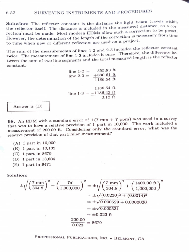 1001 Survey Solved Problems Part 20 | PDF | Errors And Residuals ...