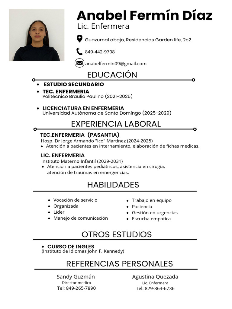 Currículum Vitae Minimalista Celeste | PDF