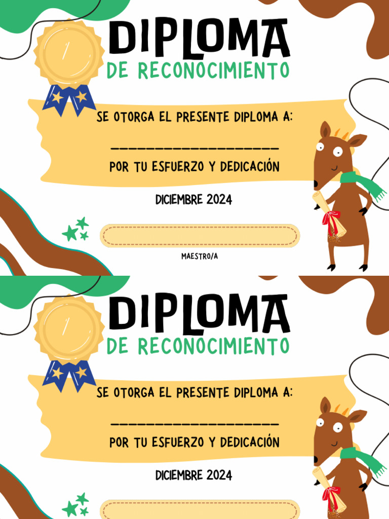 Diplomas de Reconocimiento. Ideas - Maestras - Ya PDF | PDF