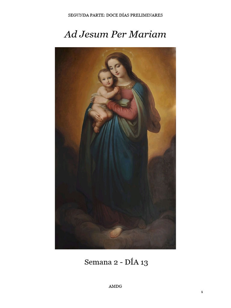 Día 13 - Consagración A María | PDF | María, madre de Jesús | Cristo ...