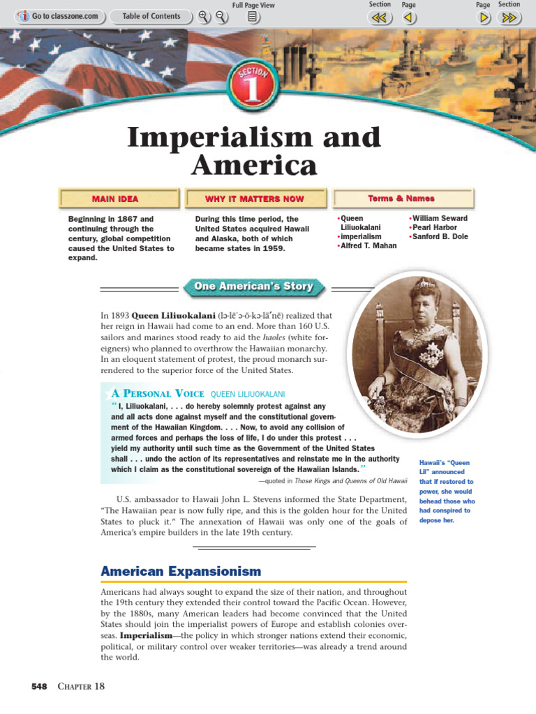 Chap_18 Sec_1 | PDF | Hawaii | Imperialism