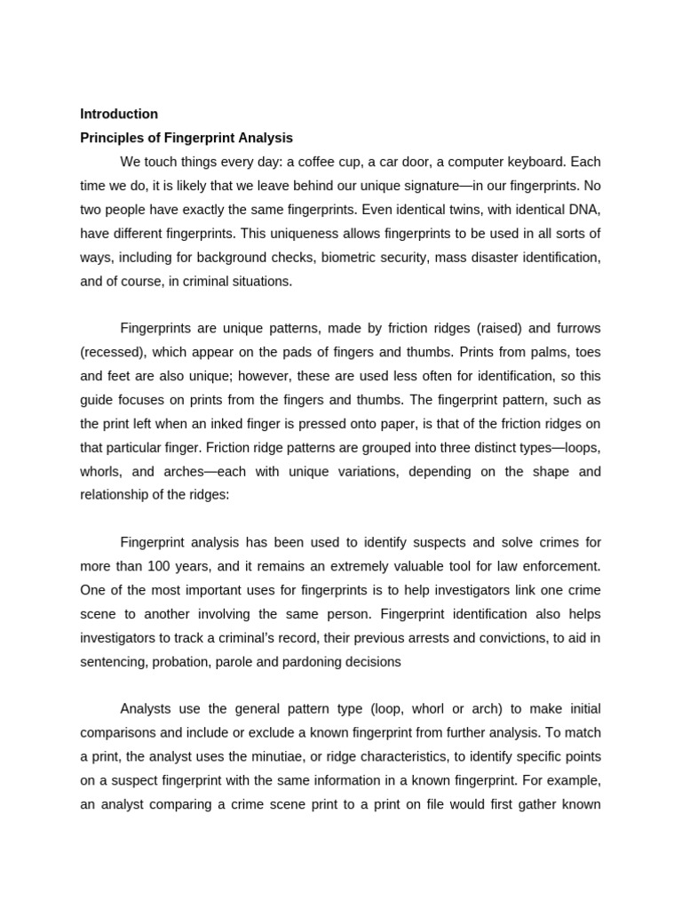 Ethical Issues On FIngerprint Analysis | PDF | Fingerprint