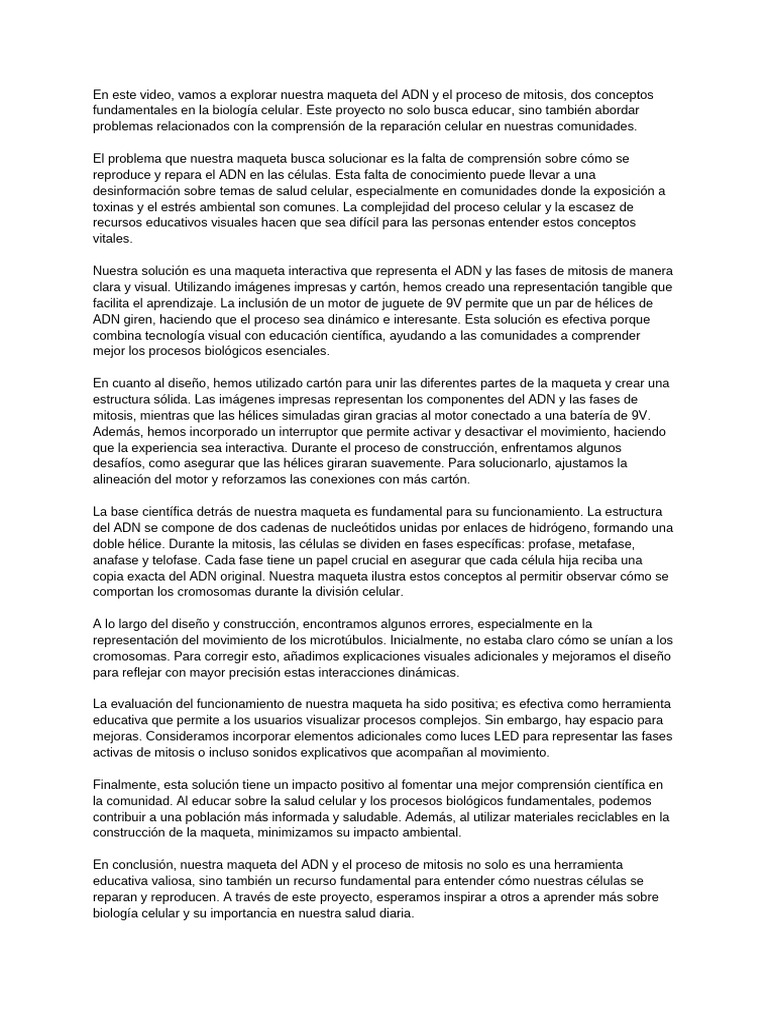 Documento sin título (1) | PDF | Mitosis | Adn