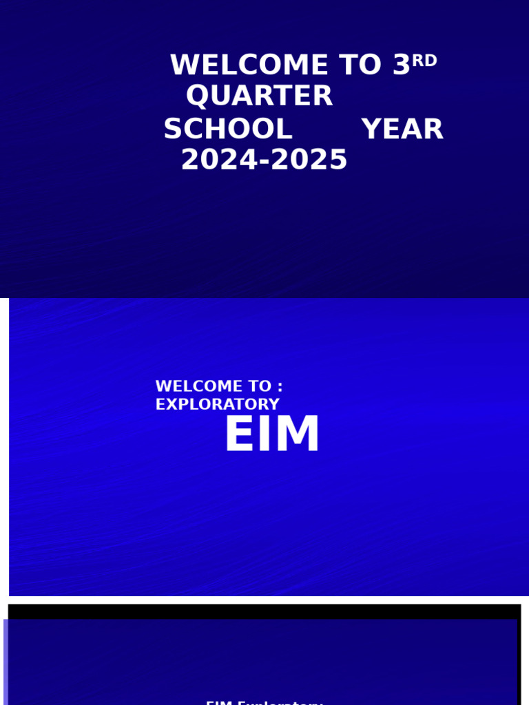 3rd Quarter Orientation To Eim Dec. 122024 | PDF