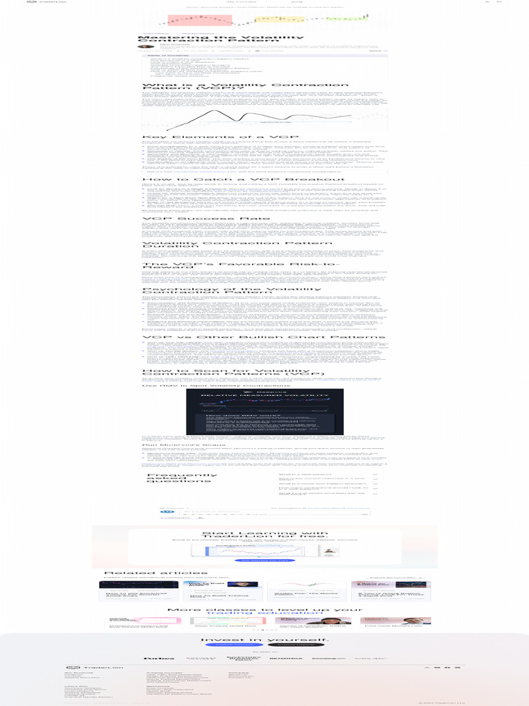 Mastering The Volatility Contraction Pattern - TraderLion | PDF