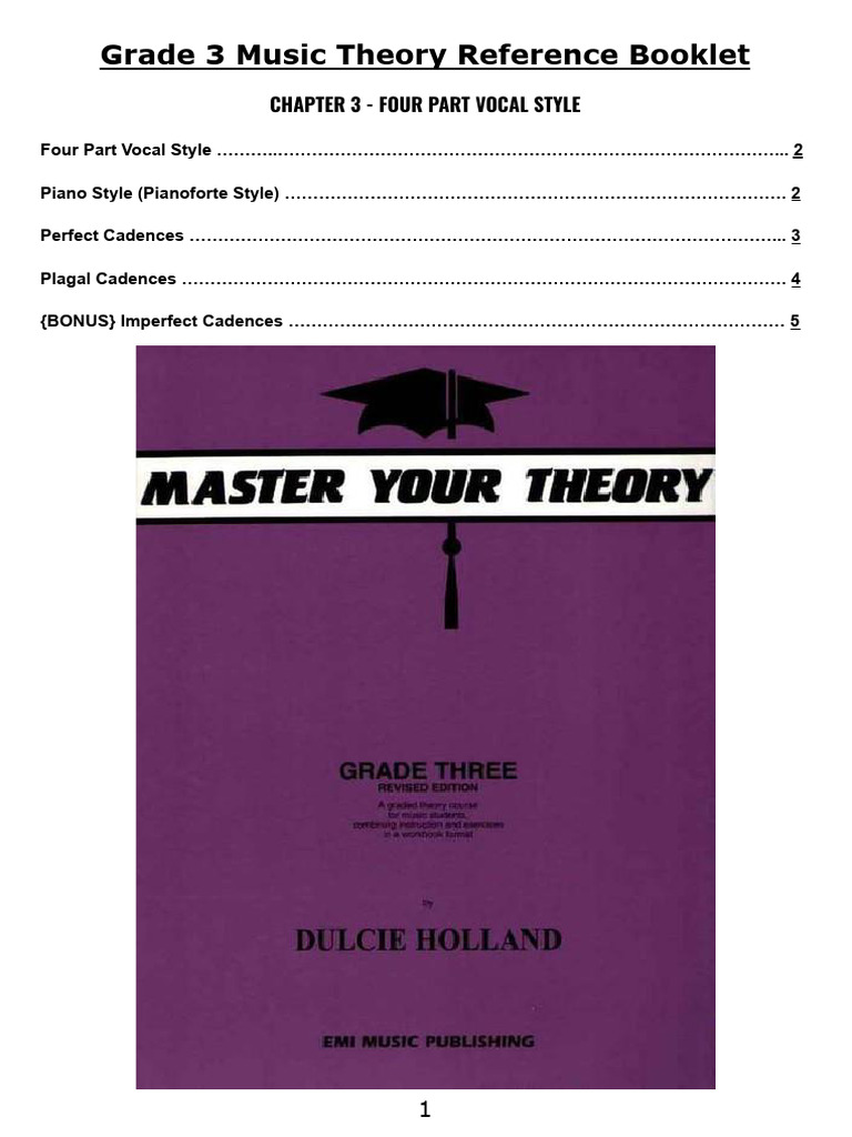 Chapter 3 - Grade 3 Music Theory Reference Booklet | PDF | Chord (Music ...